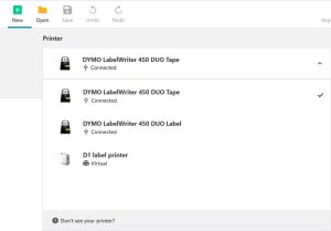 DYMO Connect: How do I switch the side of my printer?